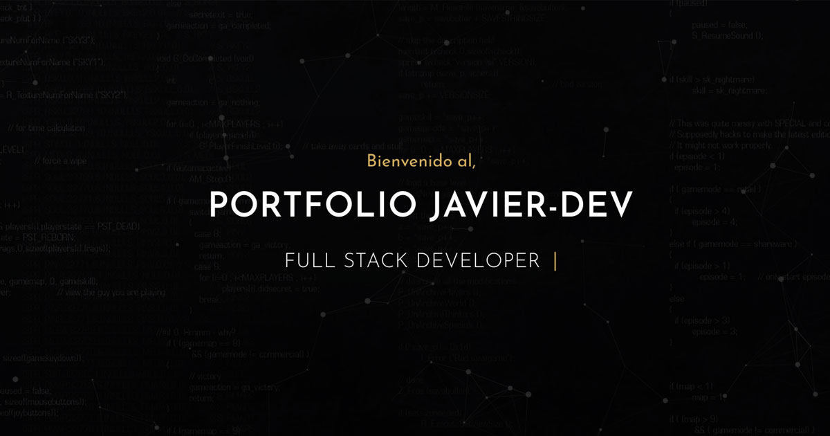 JAVIER-DEV PORTFOLIO OFICIAL